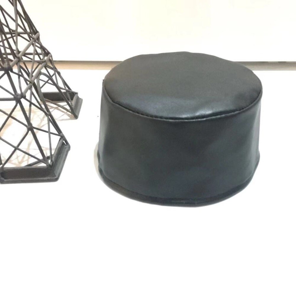 Mens PU White Black Leather Muslim Hat Cap Velvet ... – Vicedeal