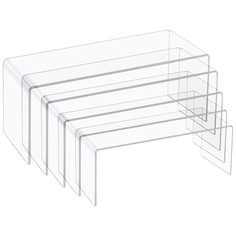 5 Pack Clear Acryl Display Risers, 5 Maten Acryl S... – Grandado