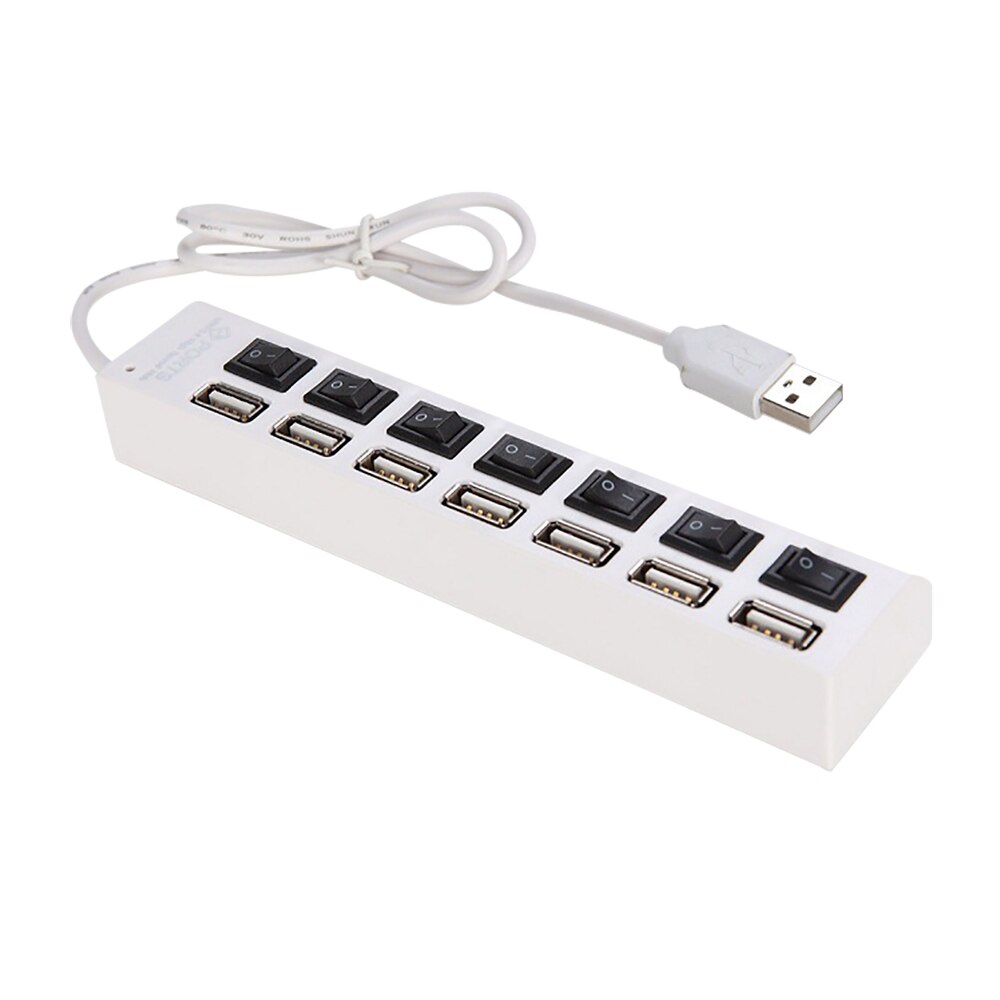 HUB USB Hub 7 Port USB 2.0 Independent Switch Indi... – Grandado