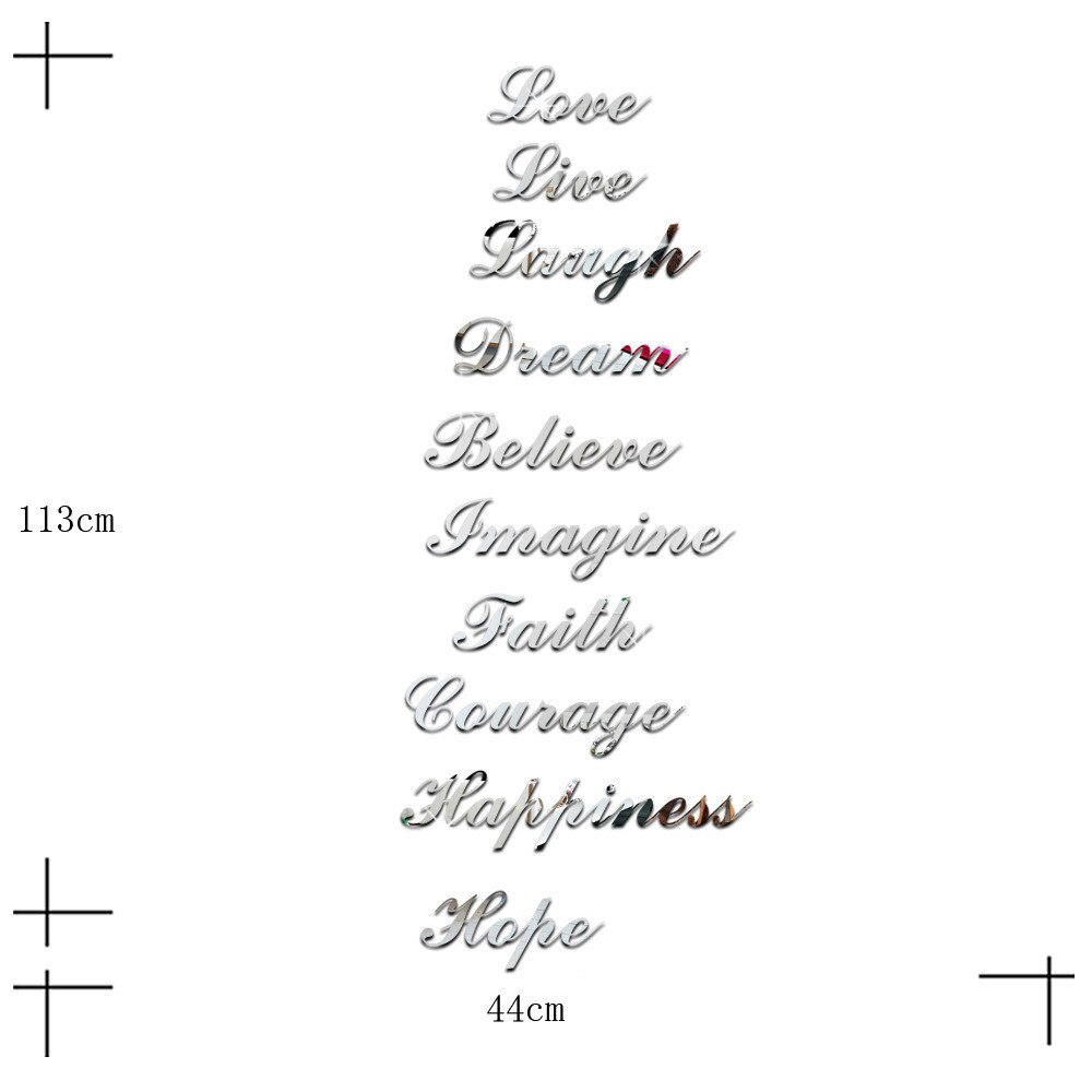 stair sticker words quote Acrylic Mirror stickers ... – Vicedeal