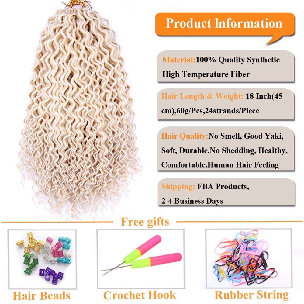 FALEMEI de Locs trenzas de crochet rizado cabello ... – Vicedeal