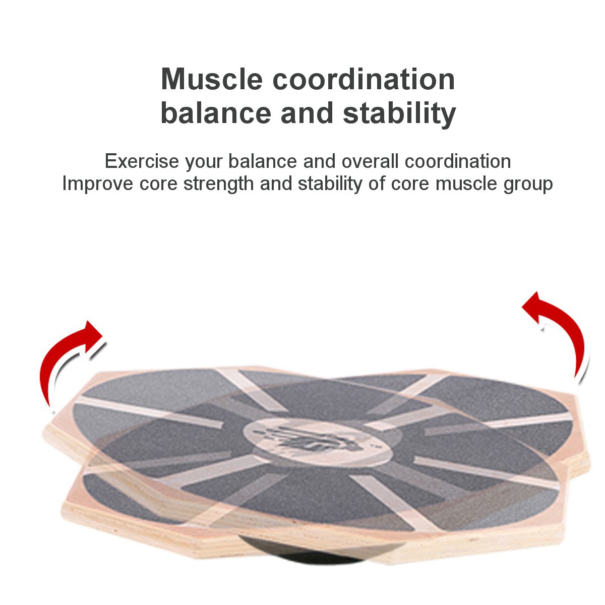 Octagonal Wooden Balance Trainer Board Non-Slip Sp... – Vicedeal