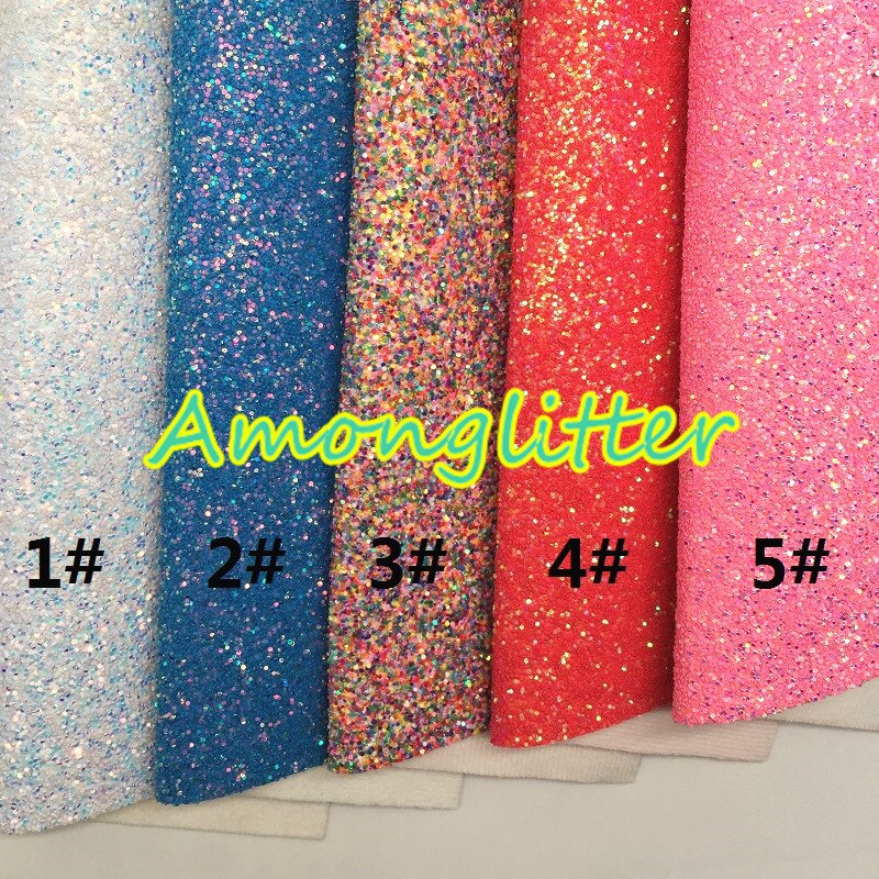 Amonglitter Purple Chunky Glitter Leather Fabric S... – Grandado