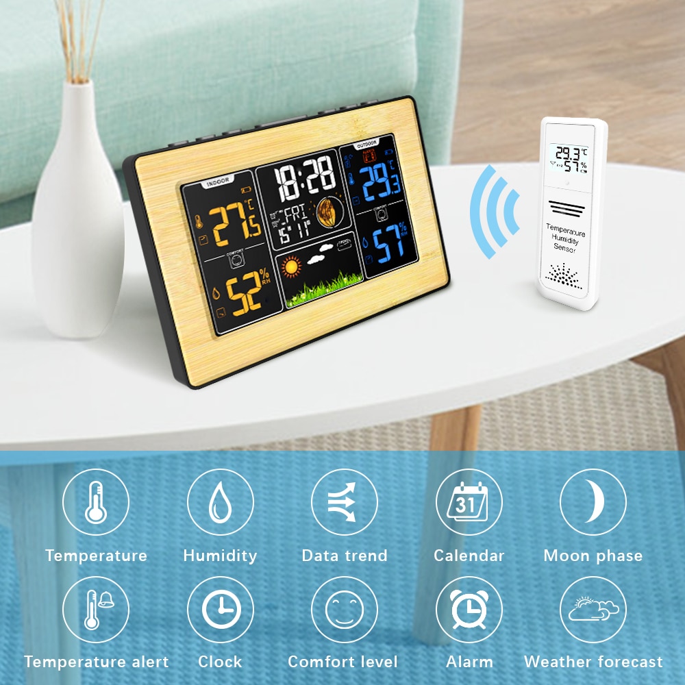 Weather Station with Outdoor Indoor Sensor, Digita... – Grandado