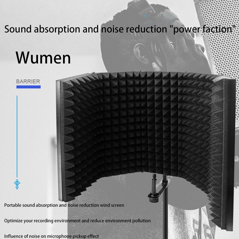 Opvouwbare Studio Microfoon Isolatieplaat Schuim P... – Grandado