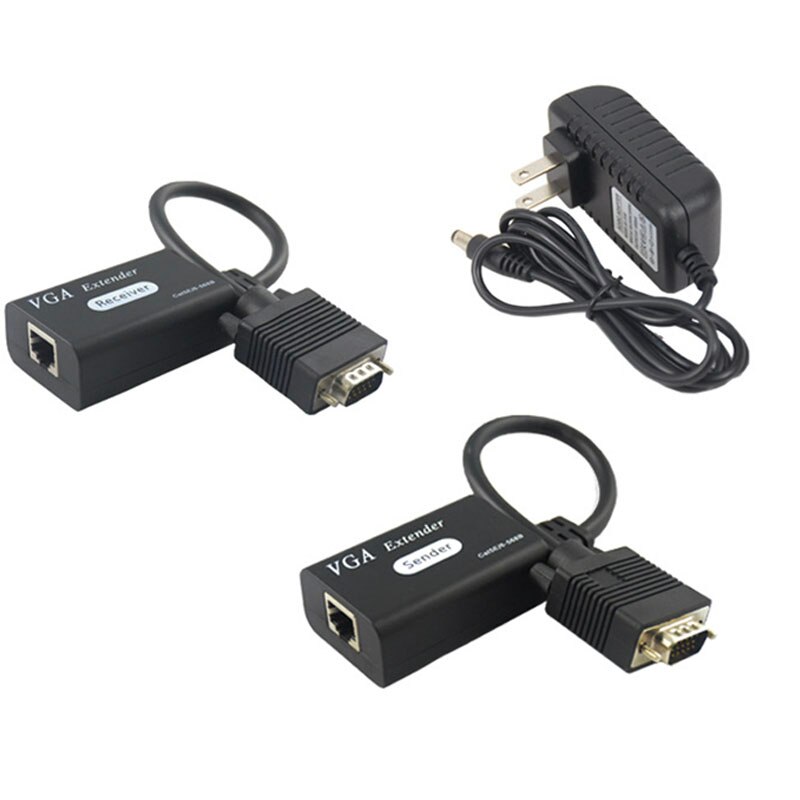 1 Pair 1080P VGA to RJ45 LAN Ethernet Extension Ad... – Grandado