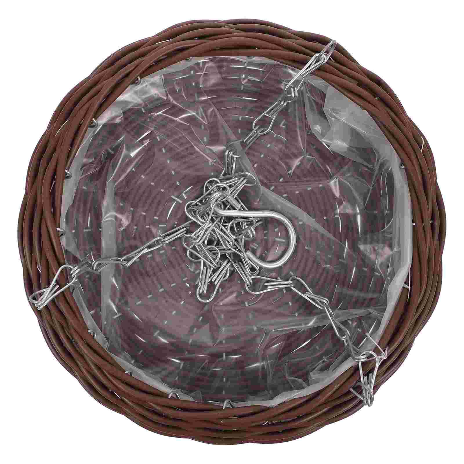 1Pc Hand-woven Hanging Basket Woven Plant Basket B... – Grandado 1Pc Hand-woven Hanging Basket Woven Plant Basket B... – Grandado