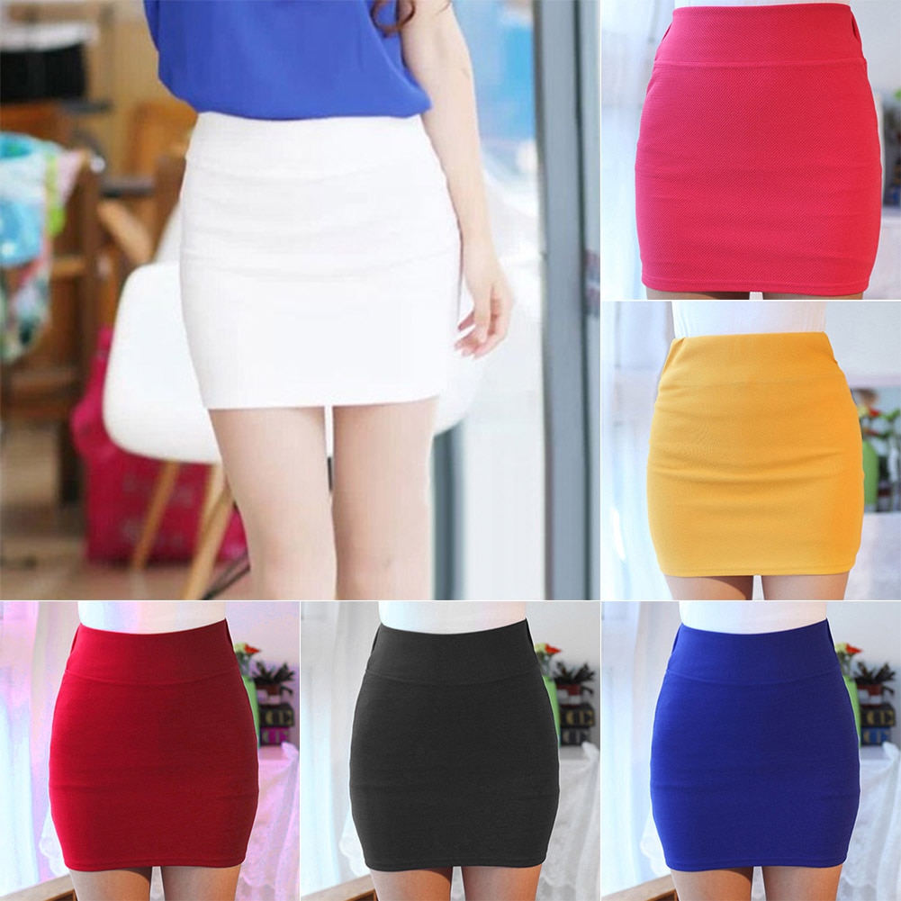 Newly Women Lady Solid Color Slim Elasticity Short... – Grandado