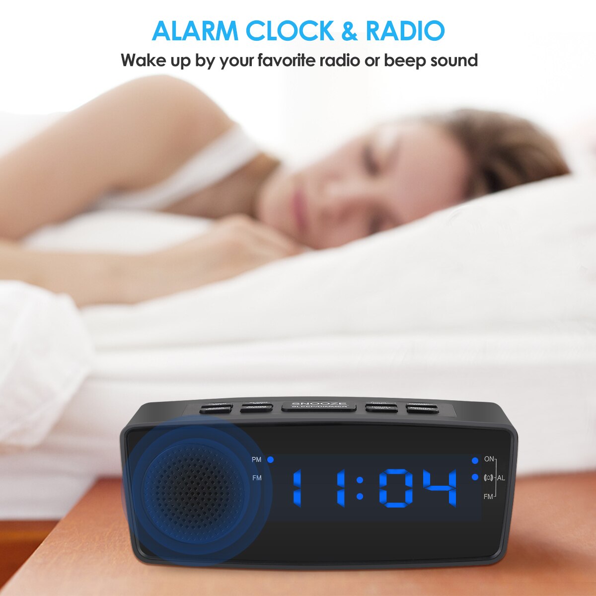 Dimmable LED Display Clock Radio With Dual USB Cha... – Grandado