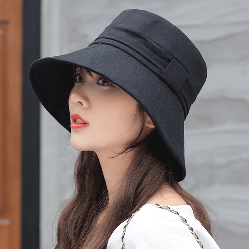 Ladies Sun Protection Hat Latest Solid Color Bucke... – Grandado