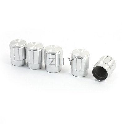 5 x Silver Tone Aluminium Alloy Control Knob for 6... – Grandado