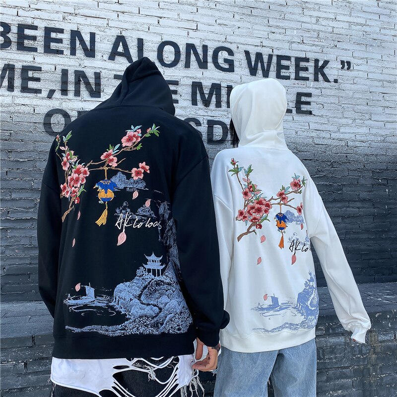 Bebovizi Chinese Style Flowers Embroidery Hoodie S... – Vicedeal