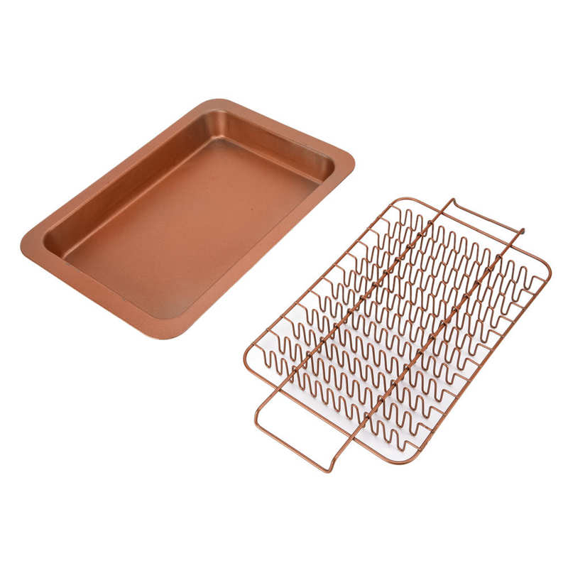 Bacon Rack And Tray Set Bacon Baking Set Non Stick... – Vicedeal