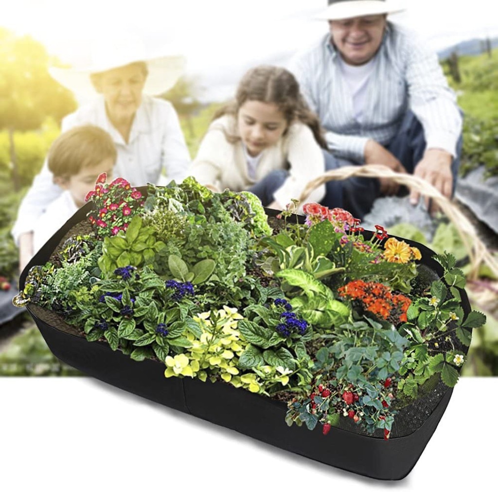 Plant Grow Bags Fabric Raised Garden Bed Flowers S... – Grandado