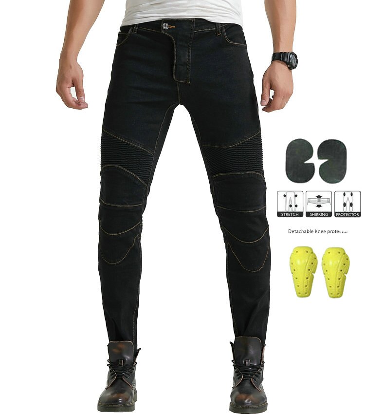 VOLERO classic motorcycle jeans slim denim riding ... – Vicedeal