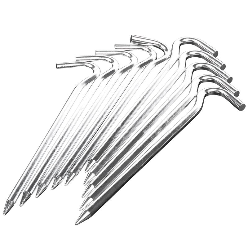 18cm long metal tent pegs heavy duty ground campin... – Grandado