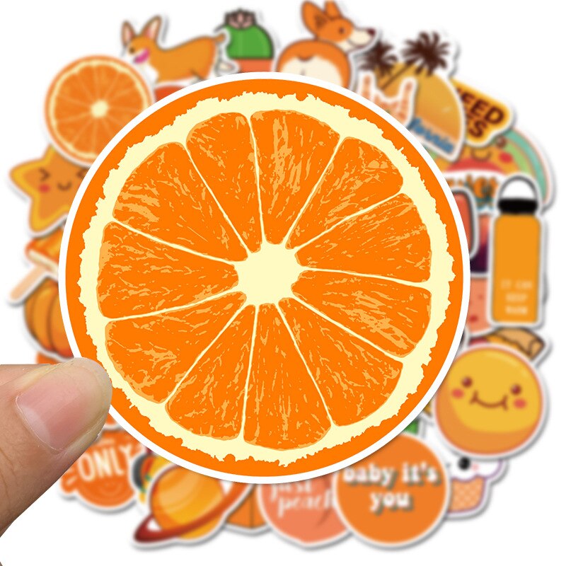 50pcs Orange VSCO Stickers Chidren Toy Waterproof ... – Grandado