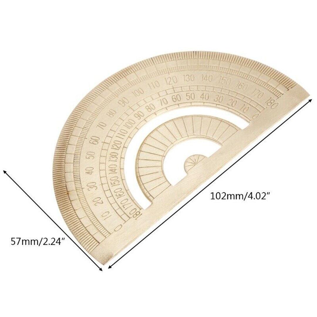 Brass Copper Protractor Semicircle Ruler Protracto... – Vicedeal