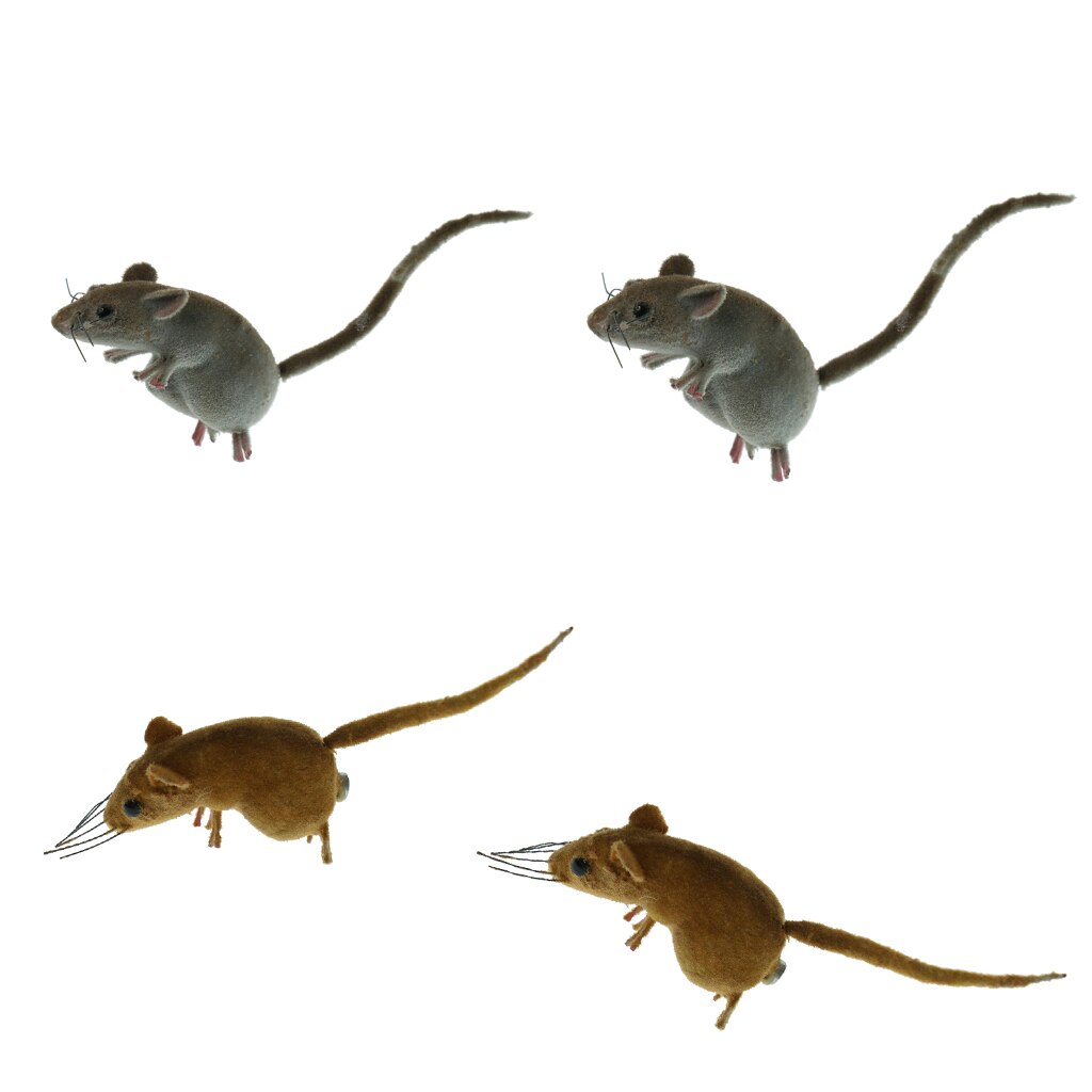 4 x Handcraft Realistic Mouse Animals Ornament Wal... – Vicedeal
