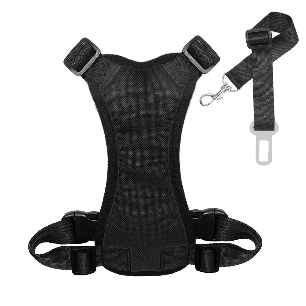 Adjustable Dog Car Harness with Seat Belt Lead Cli... – Vicedeal