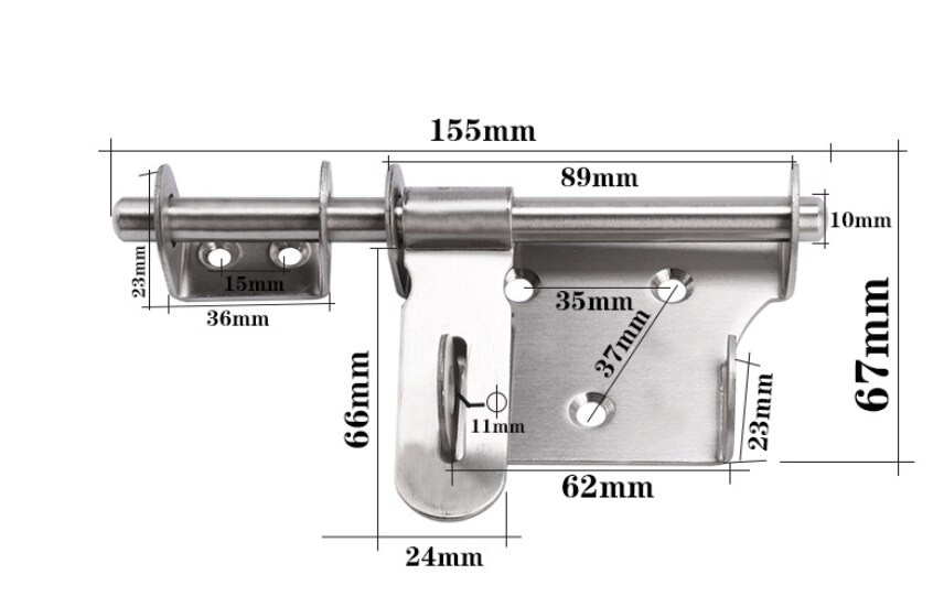 Anti-theft Durable Staple Stainless Steel Slide Bo... – Grandado