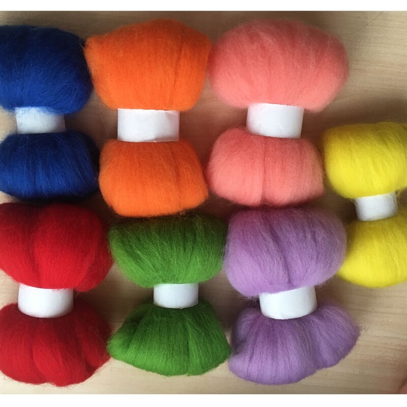 wolvilt mixed colors fieltro naaldvilten merino wo... – Grandado