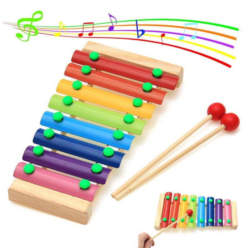 Wooden Xylophone Musical Instrument 8 Tones Toys M... – Grandado