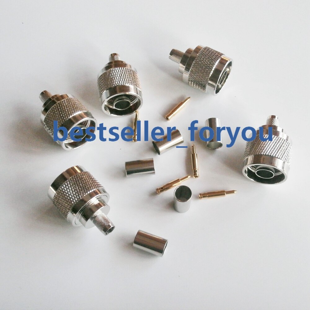 N Male Connector Plug Crimp For Belden 9258 LMR240... – Grandado