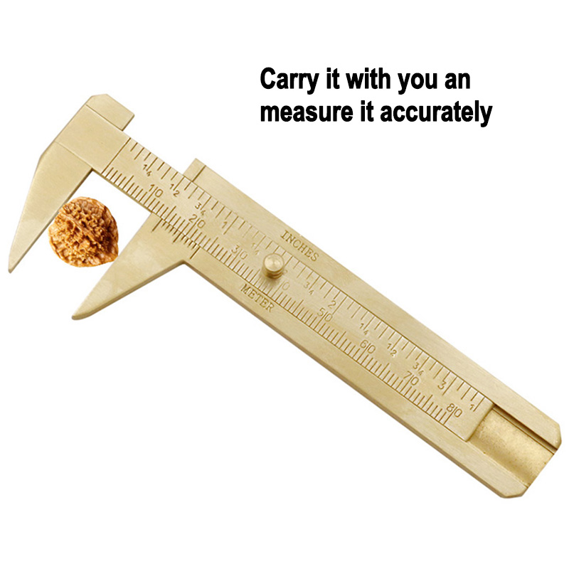 Measuring tool 0 ~ 80mm mini solid brass slide rul... – Grandado