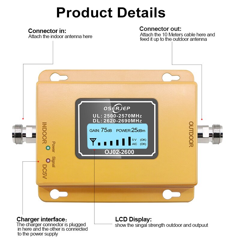 LTE 2600Mhz Signal Repeater LTE 4G Booster Repeate... – Vicedeal