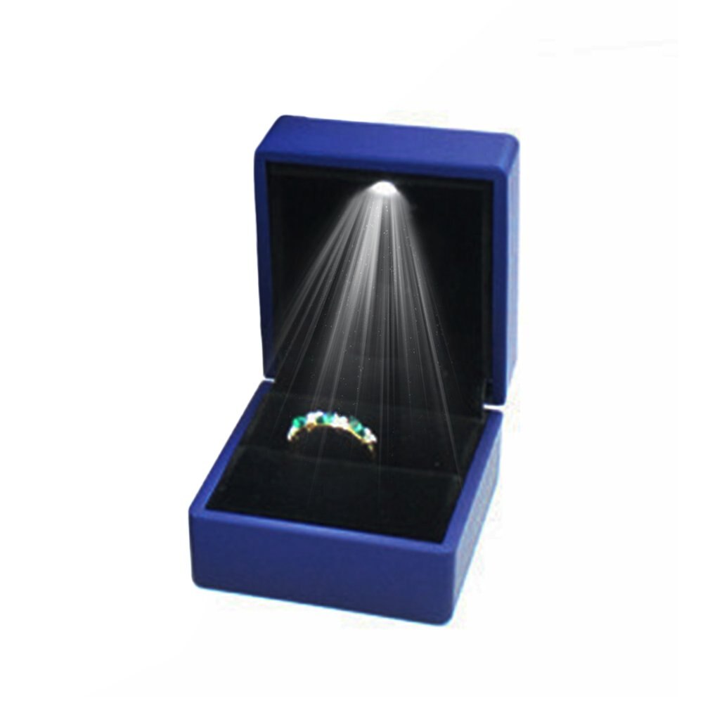 Wedding Ring Box LED Lighted Deluxe Jewelry Engage... – Vicedeal
