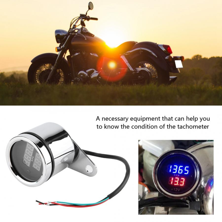 Universal 2 in 1 Motorcycle LED Digital Voltmeter ... – Vicedeal