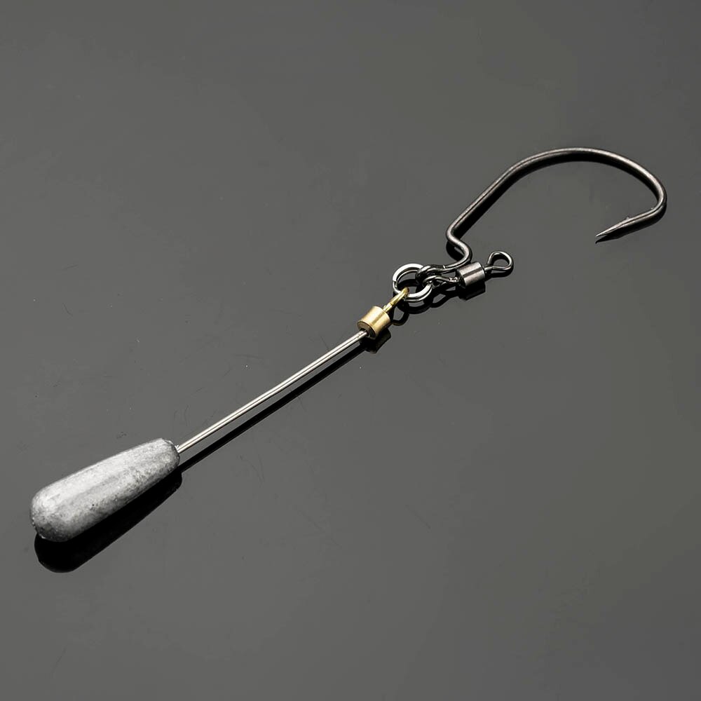 BOTE 5pcs Weighted Shot Hooks, Weighted Fishing Of... – Grandado
