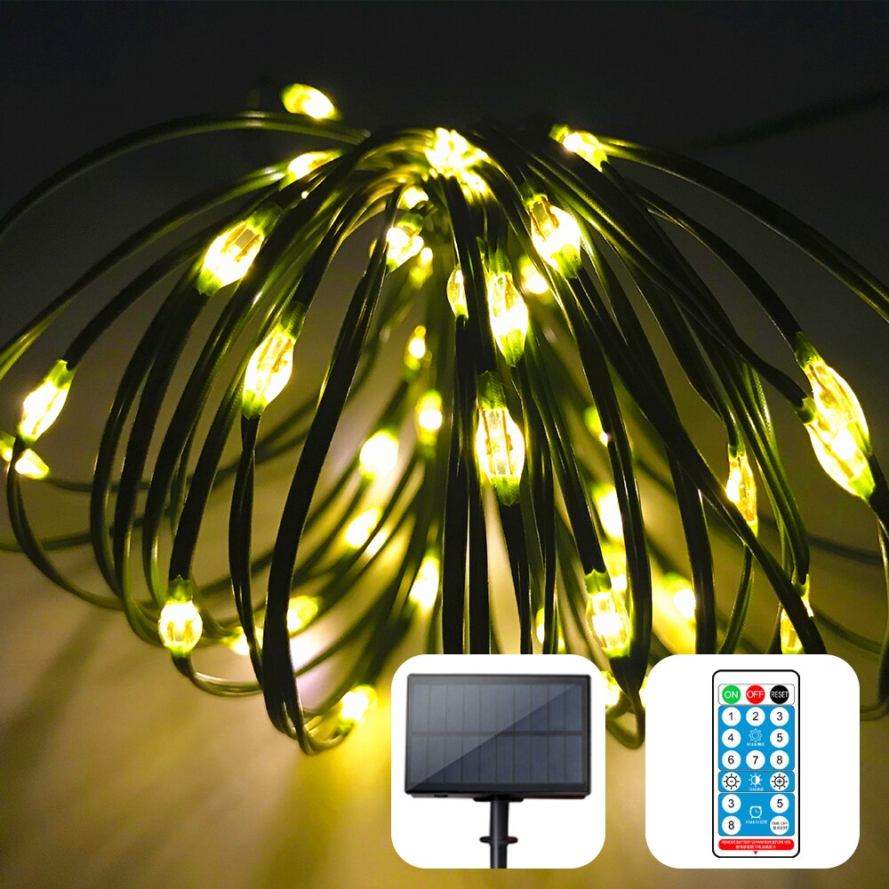 Solar LED Fairy Light Outdoor Garden Decor Garland... – Grandado