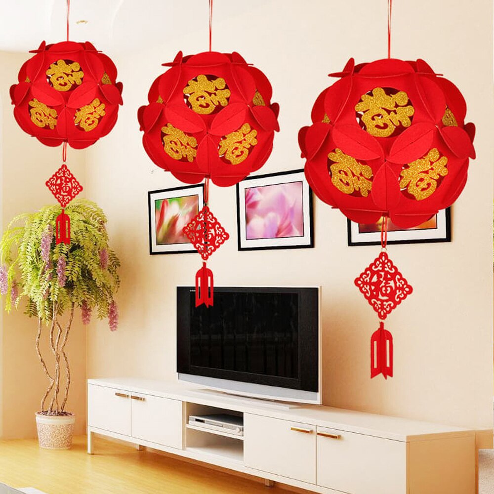 China Fu letters Lantern Chinese Year Decorations ... – Grandado