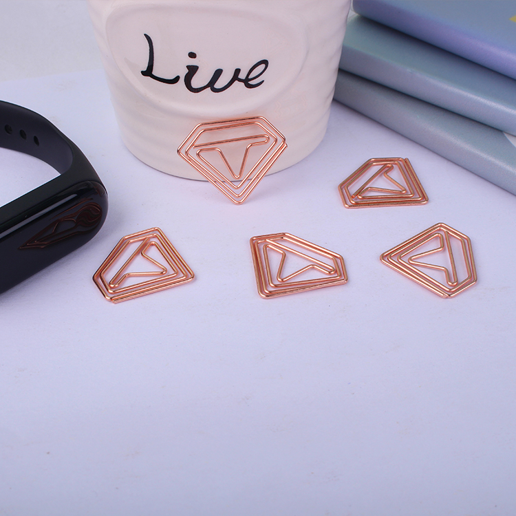 Rose Goud Diamanten Paperclip Leuke Gold Pin Paper... – Grandado