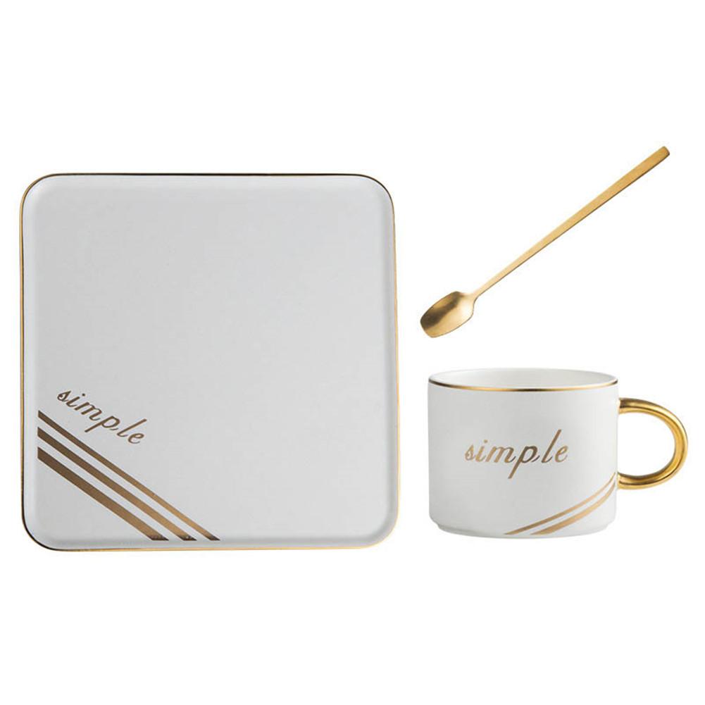 Nordic Ceramic Coffee Cup Plate Spoon Set Multi-pu... – Grandado