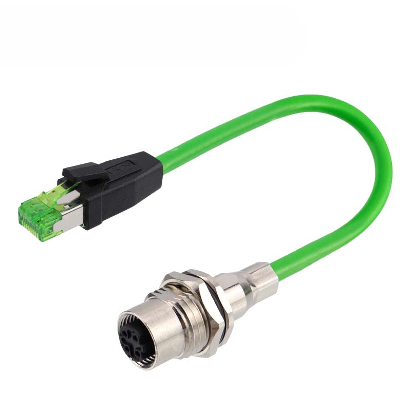 M12 4Pin D Code to RJ45 Connector Wire Profinet Et... – Grandado