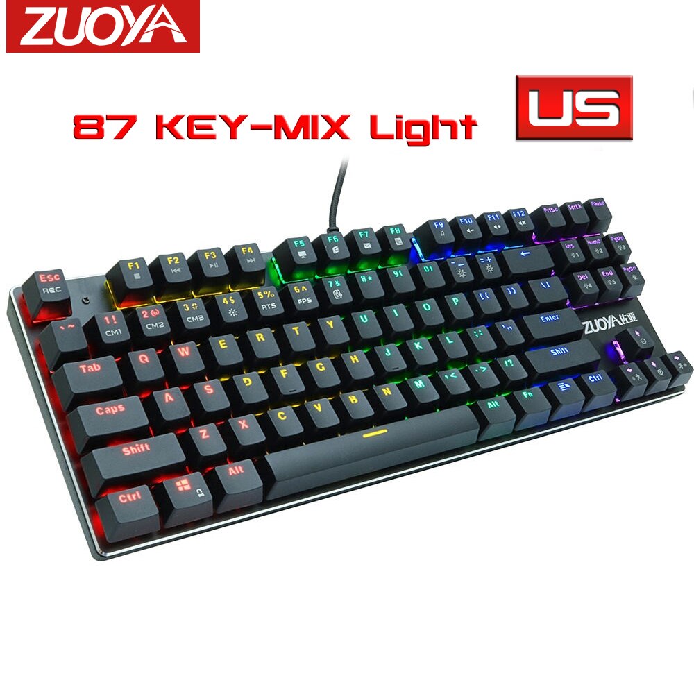 ZUOYA Mechanical Keyboard RGB/Mix Backlit Wired US... – Grandado