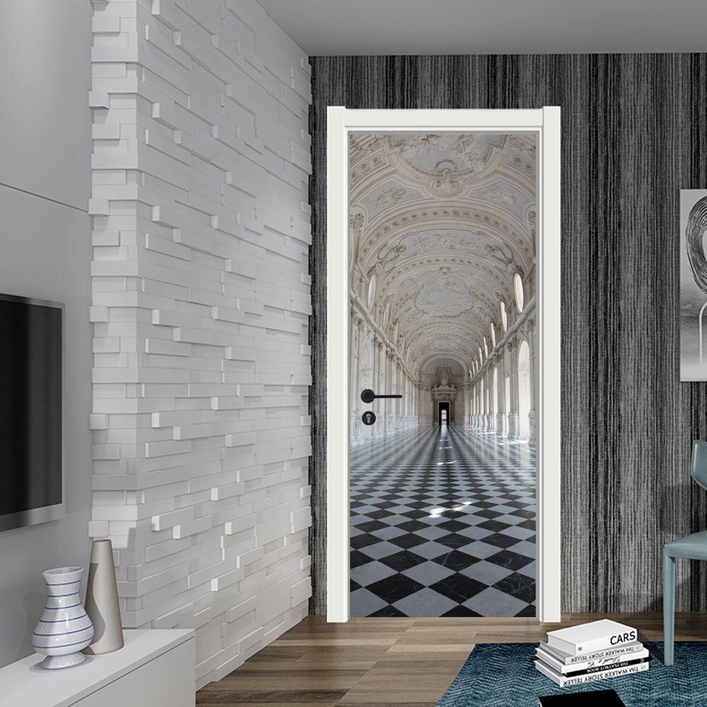 3D Door Stickers Peel and Stick Wallpapers PVC Rem... – Grandado