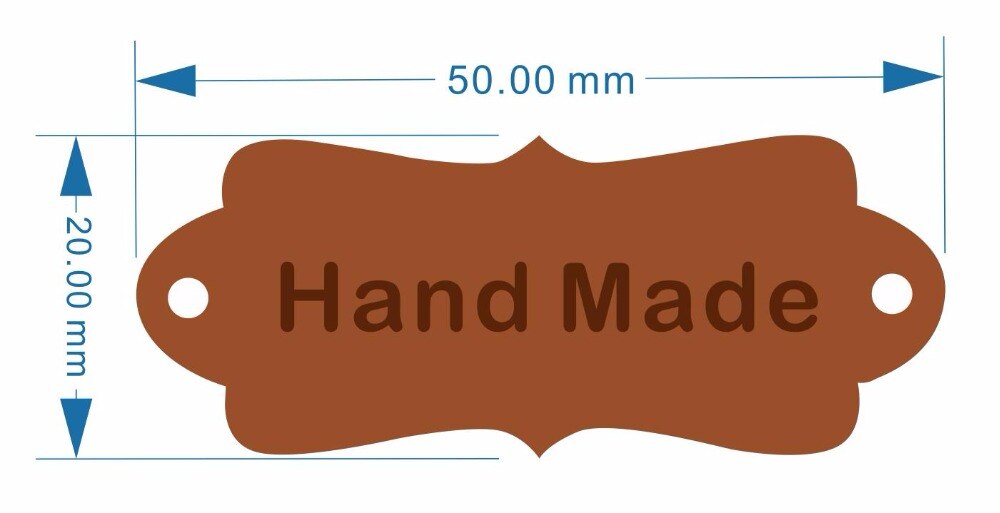 50 stks hartvorm hand gemaakt PU lederen Labels 20... – Grandado
