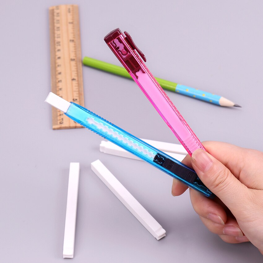 1 Set Scalable Refills Eraser Knife Shape Rubber E... – Grandado