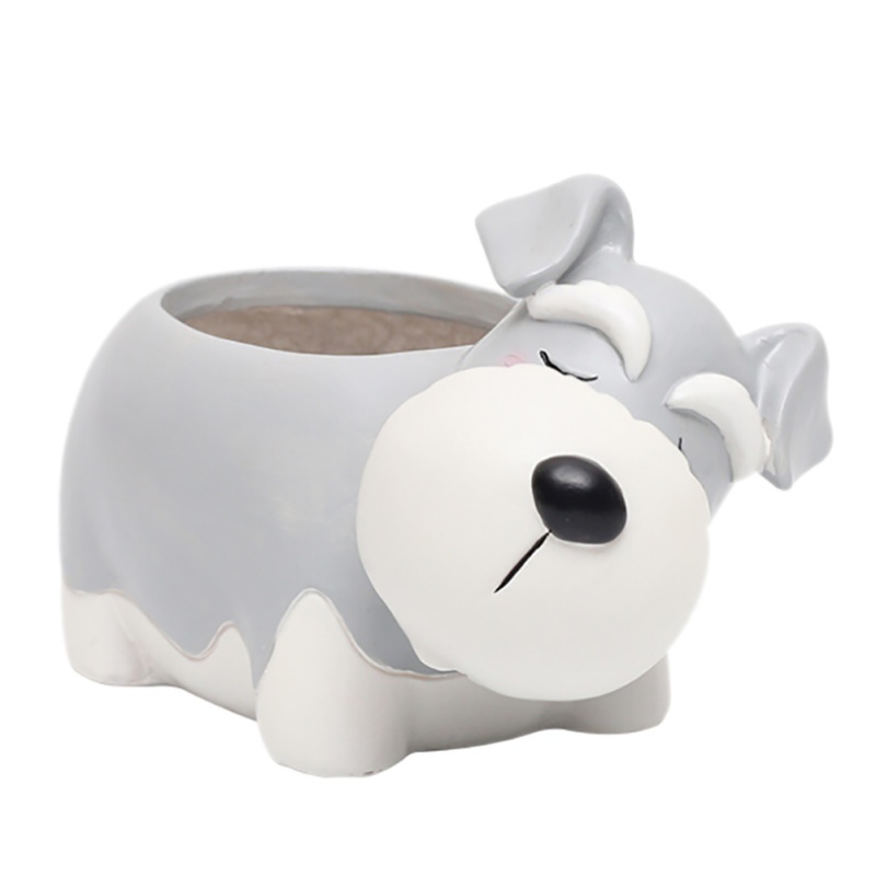 Flower Pot Cartoon Dog Succulent Planter Resin Pla... – Grandado