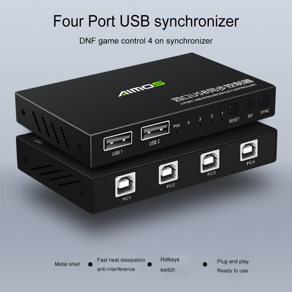 Keyboard Mouse 4 Port USB2.0 For Computer Data Tra... – Grandado Keyboard Mouse 4 Port USB2.0 For Computer Data Tra... – Grandado