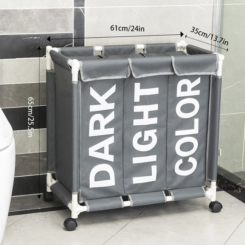 Large Capacity Rolling Laundry Basket Organizer 3 ... – Grandado