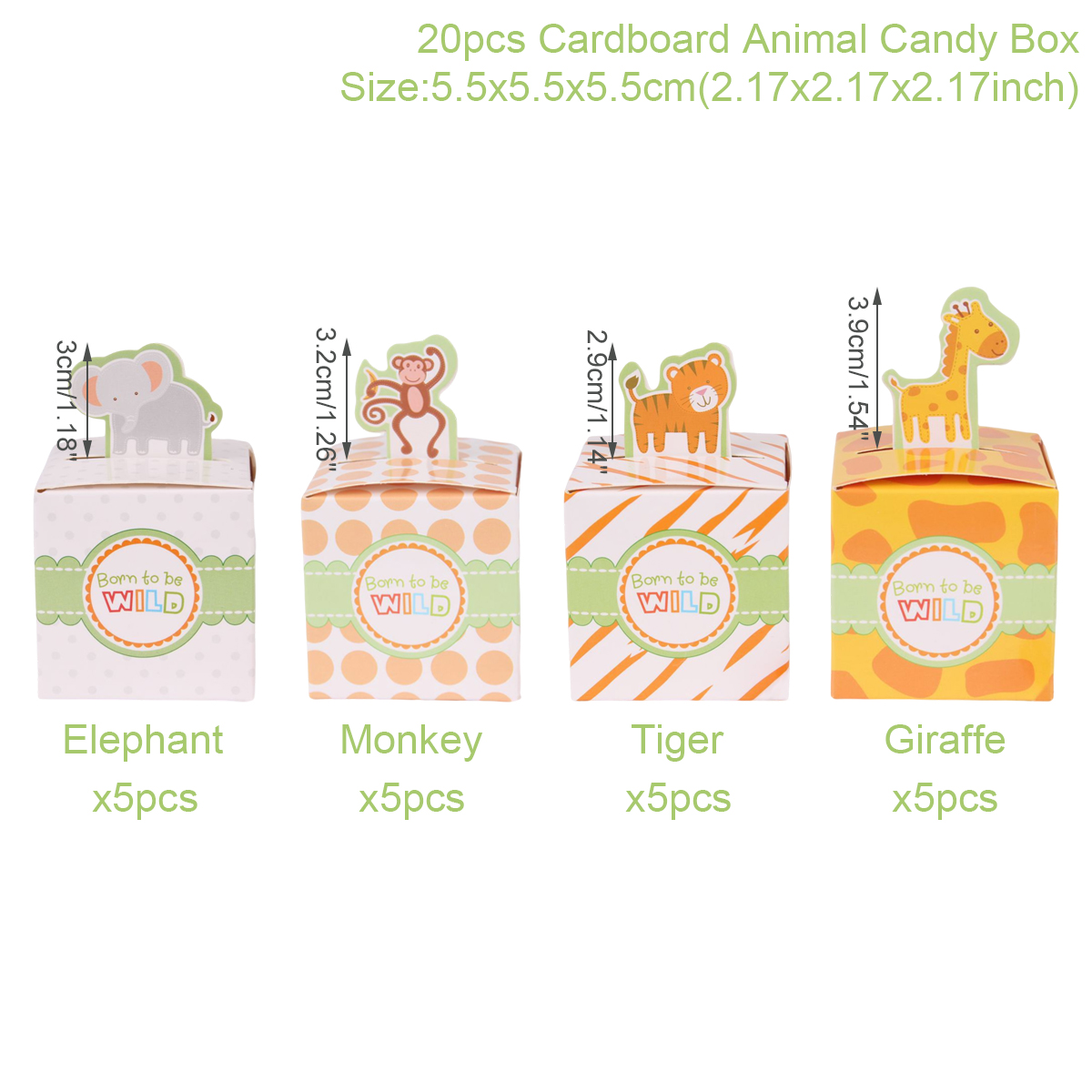 20pcs Animal Candy Boxes Wild One Birthday Party D... – Vicedeal