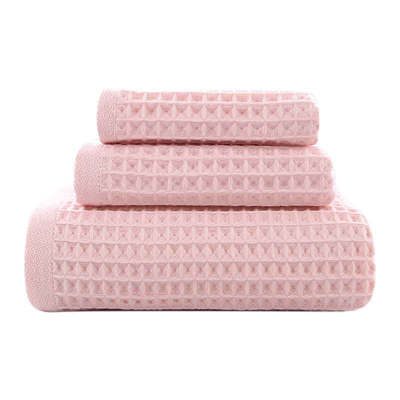 Practical 3-Piece Waffle-Pattern Towels Set Square... – Grandado