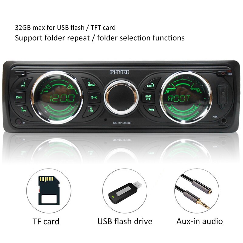 1 Din Removable Panel Car Radio RDS Bluetooth Hand... – Grandado