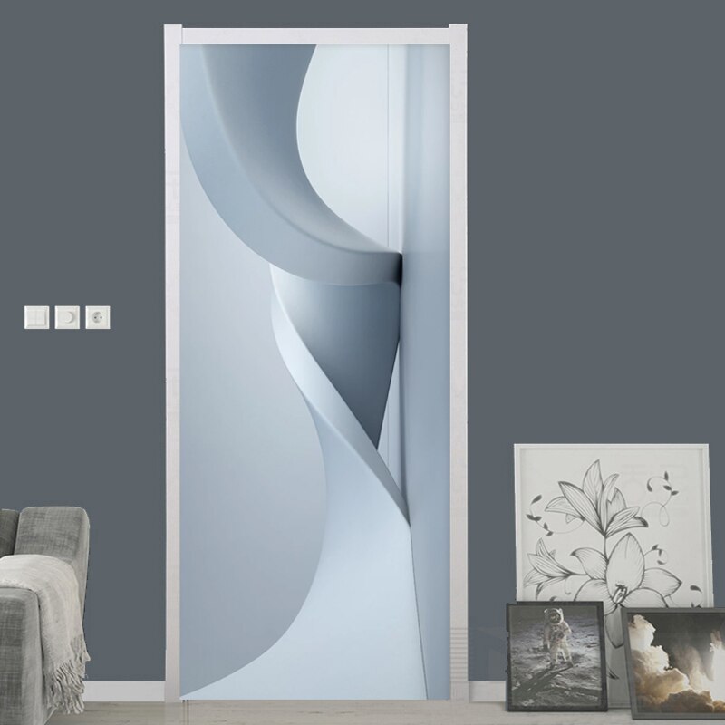 PVC Self-Adhesive Door Sticker 3D Stereo Abstract ... – Vicedeal