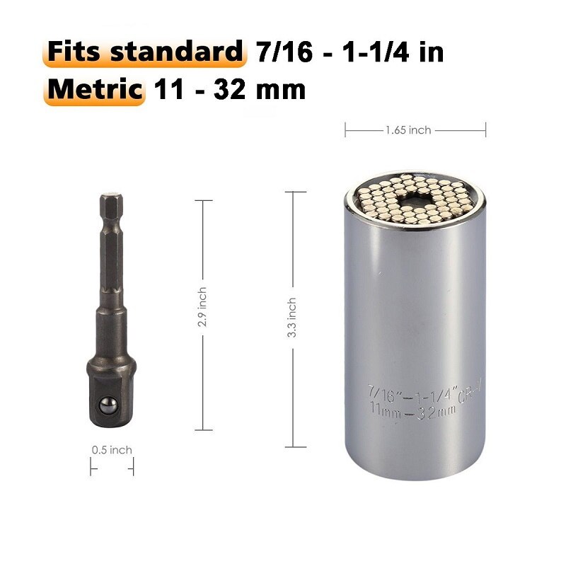 HS Tools 11-32mm Self-Adjusting Universal Socket L... – Vicedeal